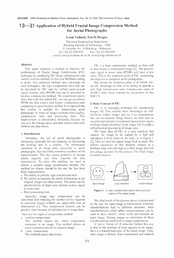(PDF) Application of Hybrid Fractal Image Compression Method for Aerial Photographs