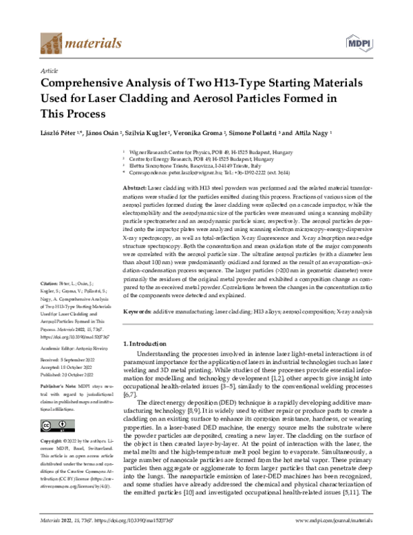 (PDF) Comprehensive Analysis of Two H13-Type Starting Materials Used ...