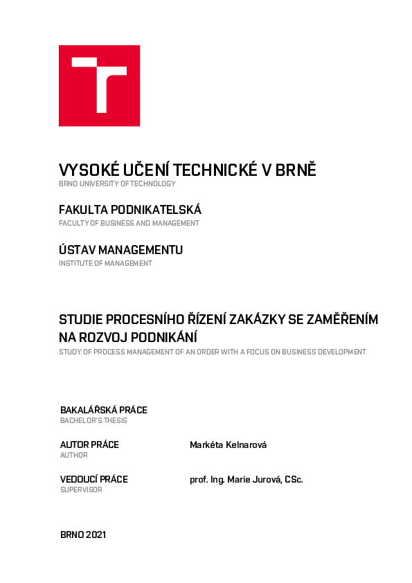 (PDF) Study of Process Management of an Order with a Focus on Business ...