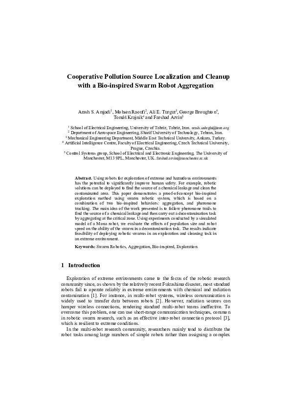 Pdf Cooperative Pollution Source Localization And Cleanup With A Bio