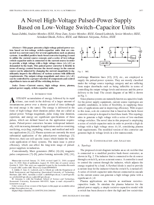 (PDF) A Novel High-Voltage Pulsed-Power Supply Based on Low-Voltage ...