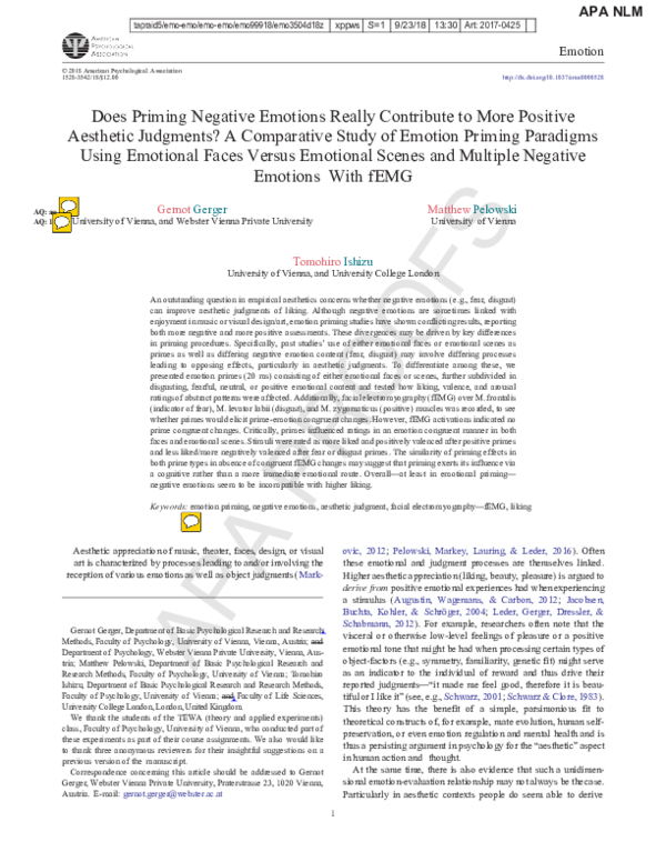 (PDF) Does priming negative emotions really contribute to more positive ...