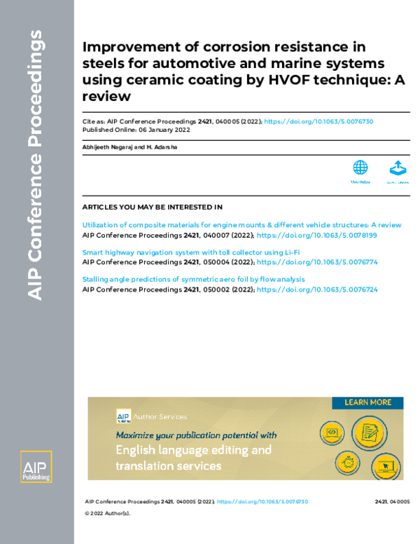 (PDF) Improvement of corrosion resistance in steels for automotive and ...