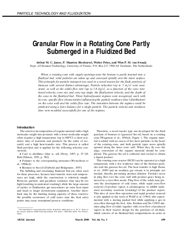 (PDF) Granular flow in a rotating cone partly submerged in a fluidized bed