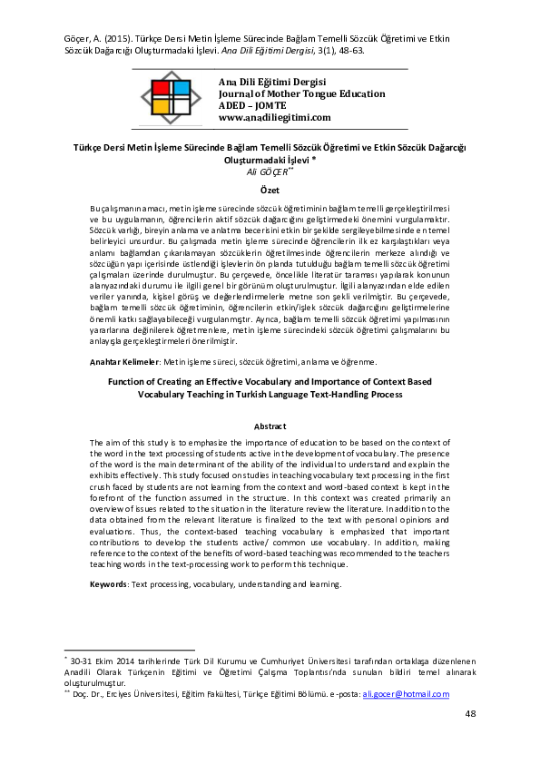 (PDF) Function of Creating an Effective Vocabulary and Importance of ...