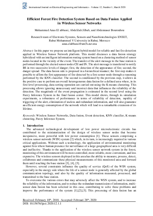 (PDF) Hybrid Data Fusion for Forest Fire Detection