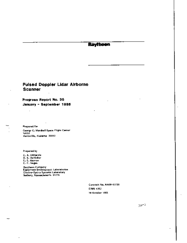 (PDF) Pulsed Doppler lidar airborne scanner