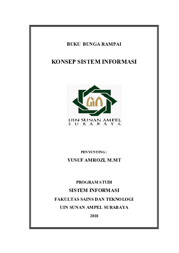 (PDF) Konsep Sistem Informasi: Bunga Rampai | Yusuf Amrozi - Academia.edu