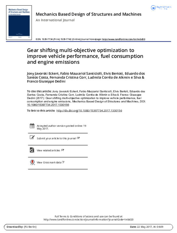 (PDF) Gear shifting multi-objective optimization to improve vehicle ...