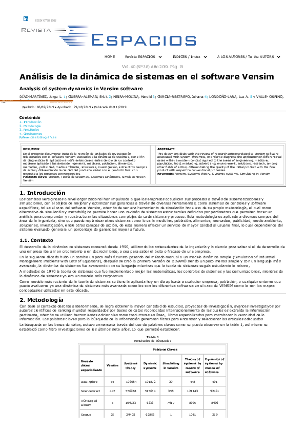 (PDF) Analysis of system dynamics in Vensim software