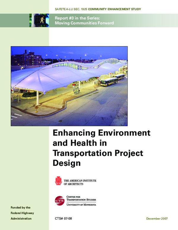 (PDF) Enhancing Environment and Health in Transportation Project Design