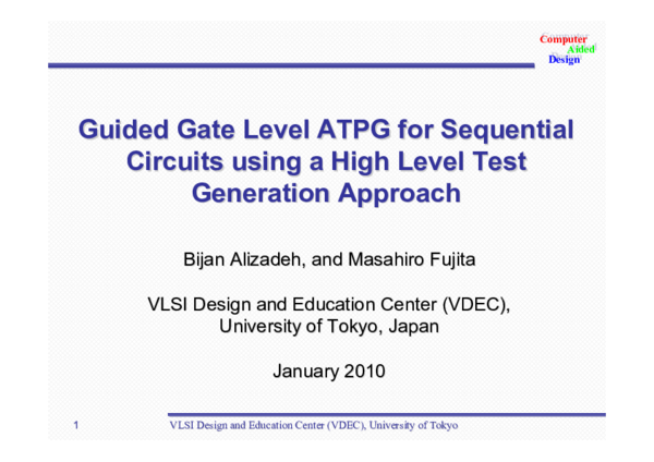 (PDF) Guided gate-level ATPG for sequential circuits using a high-level ...