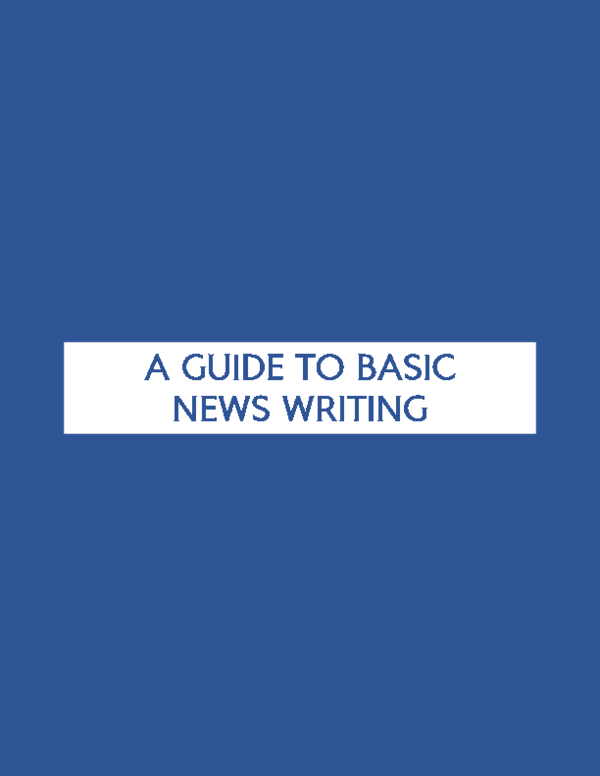 (PDF) A Guide to Basic News Writing