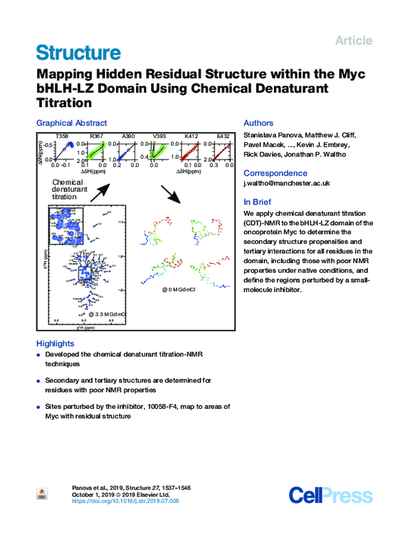 (PDF) Mapping Hidden Residual Structure within the Myc bHLH-LZ Domain ...