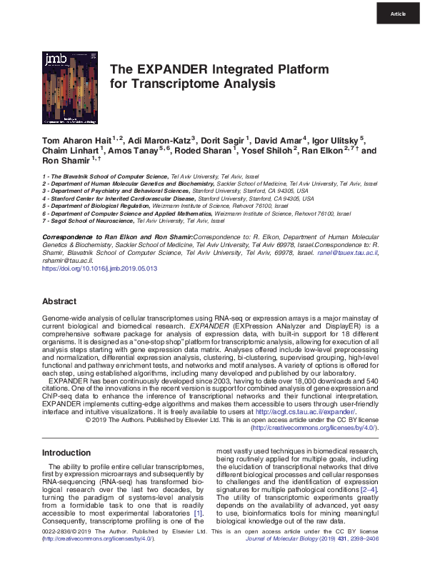 (PDF) The EXPANDER for Transcriptom