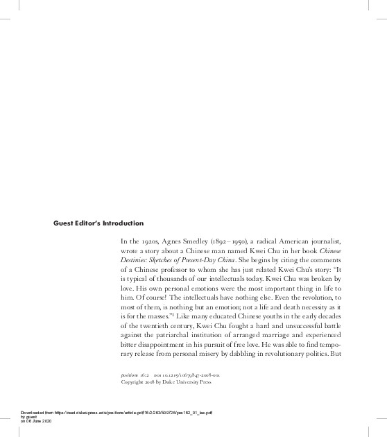(PDF) Guest Editor's Introduction