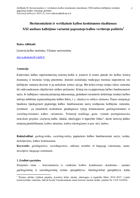 (PDF) Horizontal and Vertical Divisibility of Language Continuum ...