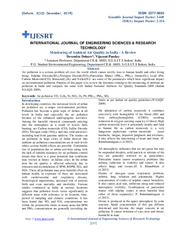 (PDF) IJESRT INTERNATIONAL JOURNAL OF ENGINEERING SCIENCES & RESEARCH ...