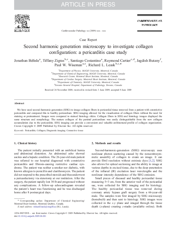 (PDF) Second harmonic generation microscopy to investigate collagen ...