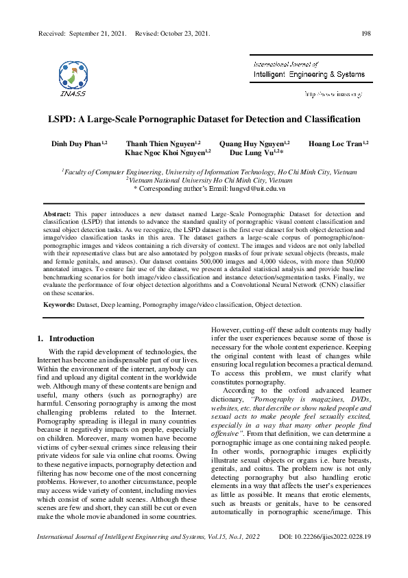 Pdf Lspd A Large Scale Pornographic Dataset For Detection And