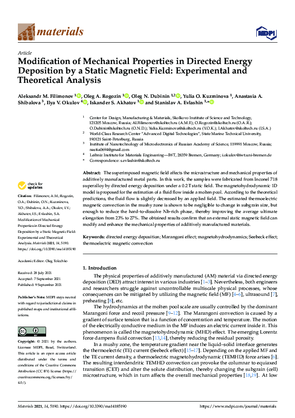 (PDF) Modification of Mechanical Properties in Directed Energy ...