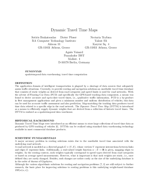 (PDF) Dynamic Travel Time Maps | Agnès Voisard - Academia.edu