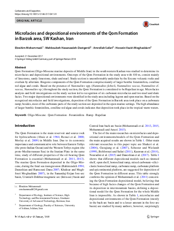 (PDF) Microfacies and Depositional Environments of Lower Cretaceous ...