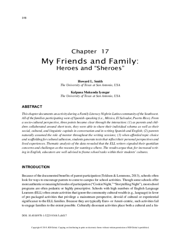 (PDF) My Friends and Family | Dr Smith - Academia.edu