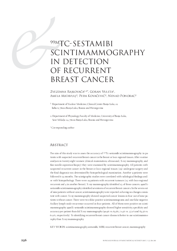 (PDF) 99mtc-Sestamibi Scintimammography in Detection of Recurrent ...