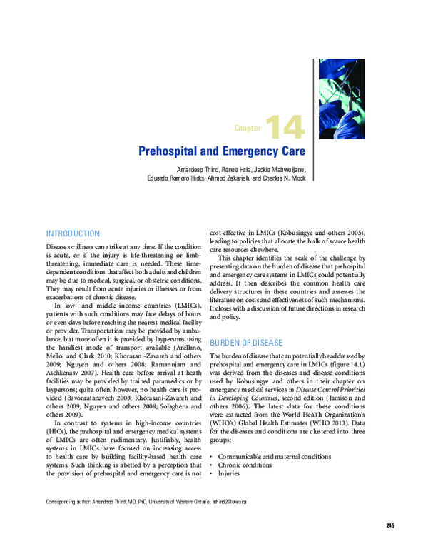 (PDF) Prehospital and Emergency Care