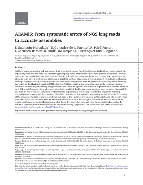 (PDF) ARAMIS: From systematic errors of NGS long reads to accurate ...