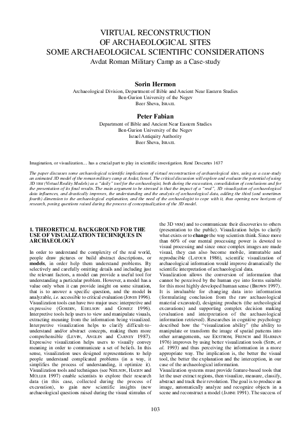 (PDF) Use of Visualization Techniques in