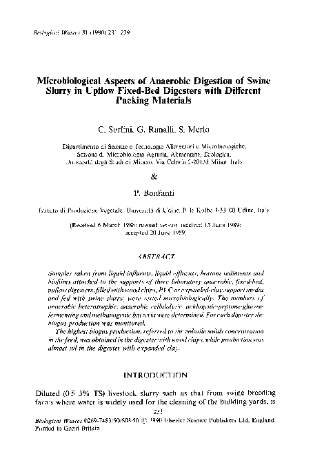 (PDF) Microbiological aspects of anaerobic digestion of swine slurry in ...