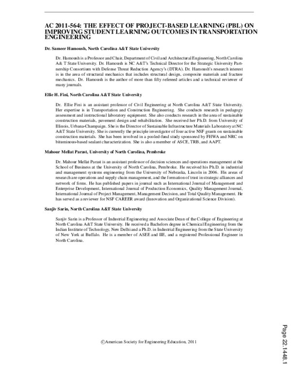 (PDF) The Effect of Project-Based Learning (PBL) on Improving Student Learning Outcomes in ...