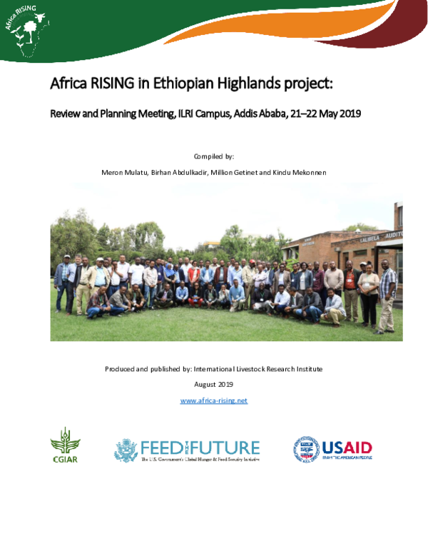 (PDF) Africa RISING in Ethiopian highlands project: Review and planning ...
