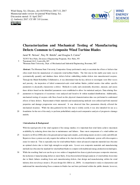 (PDF) Characterization and Mechanical Testing of Manufacturing Defects ...