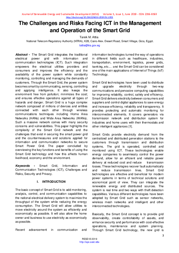 (PDF) The Challenges and Risks facing ICT in the Management and ...