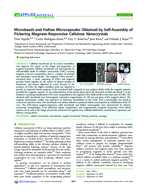 (PDF) Microbeads and hollow microcapsules obtained by self-assembly of ...