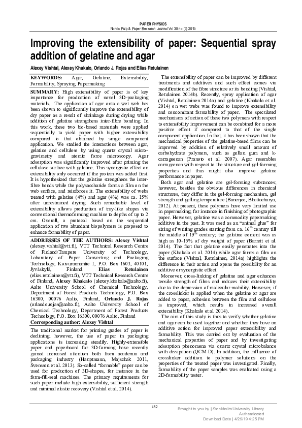 (PDF) Improving the extensibility of paper: Sequential spray addition ...