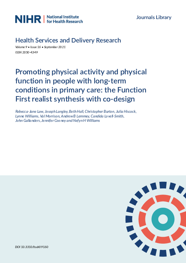 (PDF) Promoting physical activity and physical function in people with ...