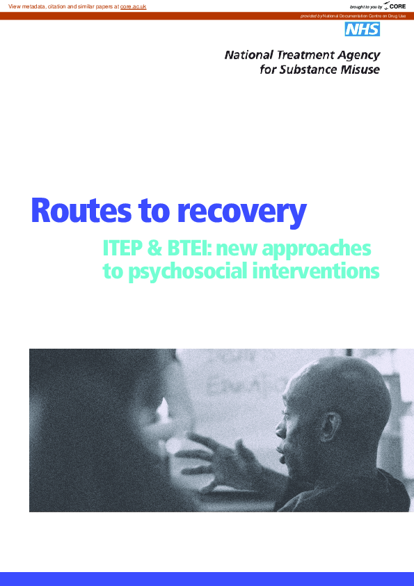 (PDF) Routes to recovery mapping tool