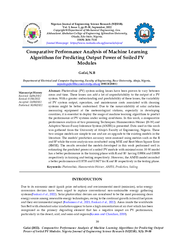 (PDF) Comparative Performance Analysis of Machine Learning Algorithms ...