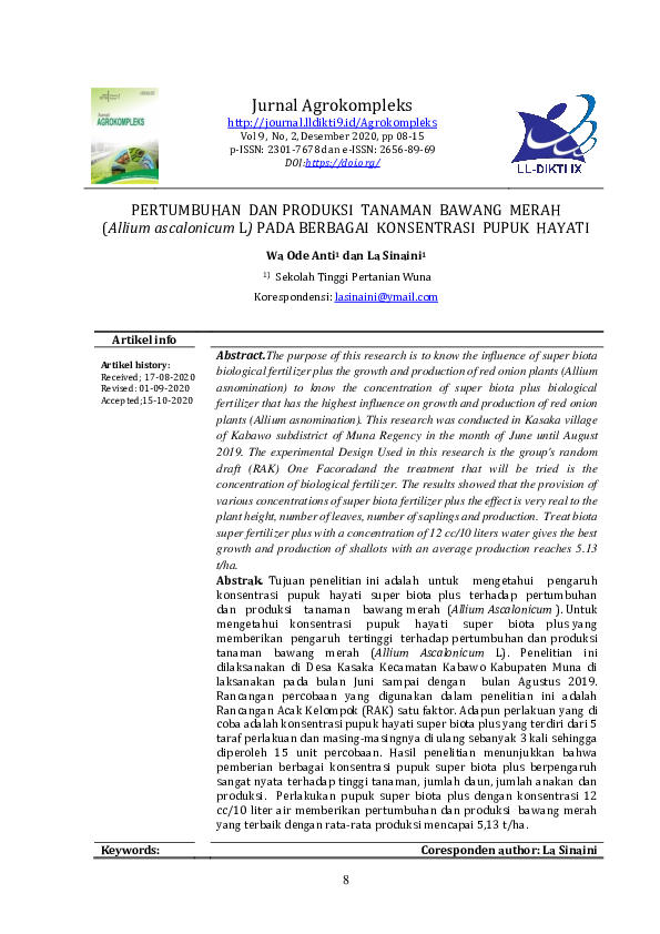 (PDF) PERTUMBUHAN DAN PRODUKSI TANAMAN BAWANG MERAH (Allium Ascalonicum ...
