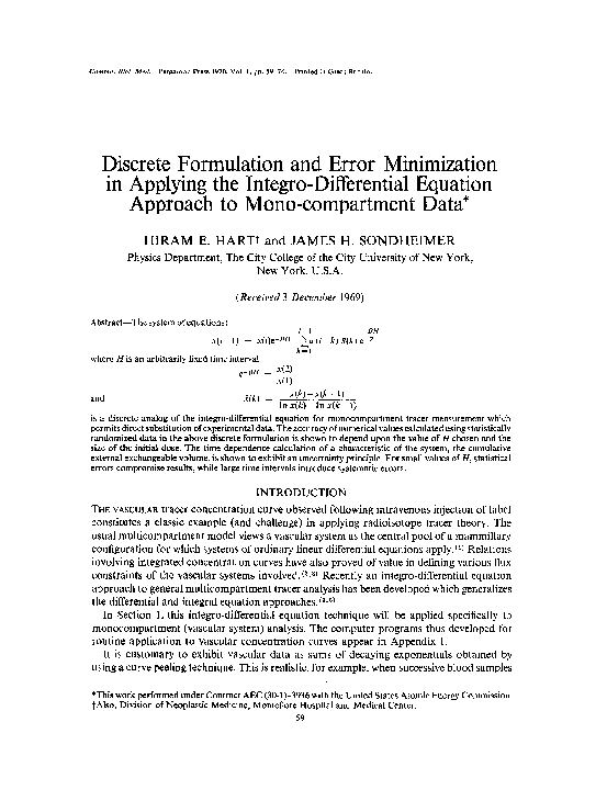 (PDF) Discrete formulation and error minimization in applying the ...