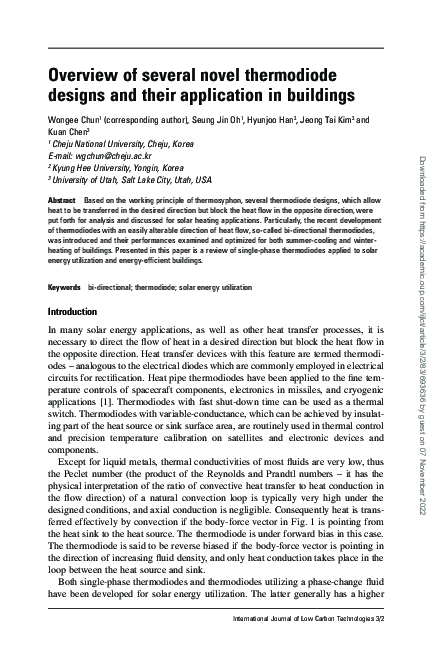 (PDF) Overview of several novel thermodiode designs and their ...
