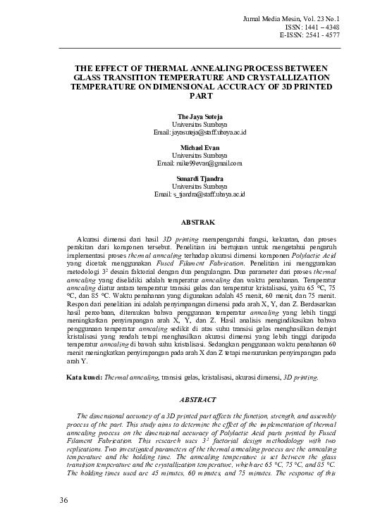 (PDF) The Effect of Thermal Annealing Between Glass Transition Temperature and Crystallization ...