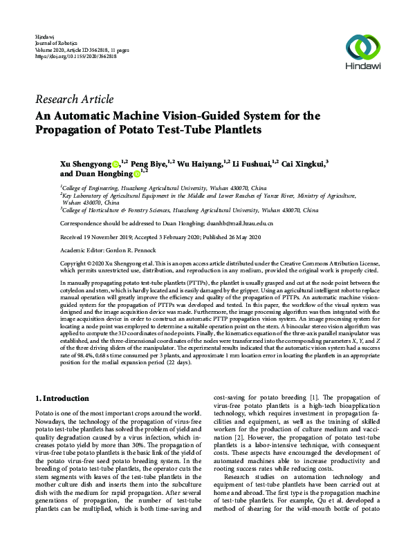 (PDF) An Automatic Machine Vision-Guided System for the Propagation of ...