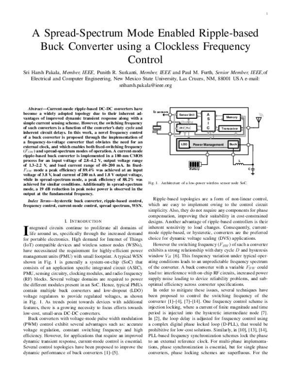 (PDF) A Spread-Spectrum Mode Enabled Ripple-Based Buck Converter Using ...