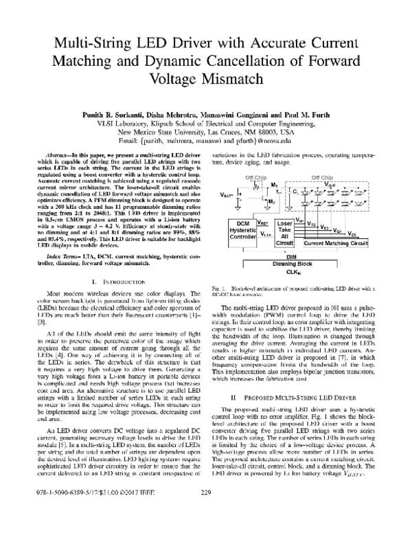 (PDF) Multi-string LED driver with accurate current matching and dynamic cancellation of forward ...