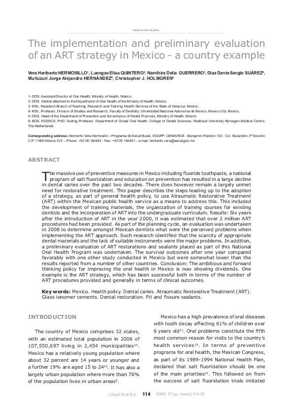 (PDF) The implementation and preliminary evaluation of an ART strategy ...